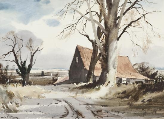 Leslie L. Hardy Moore | A pair of East Anglian landscapes | MutualArt