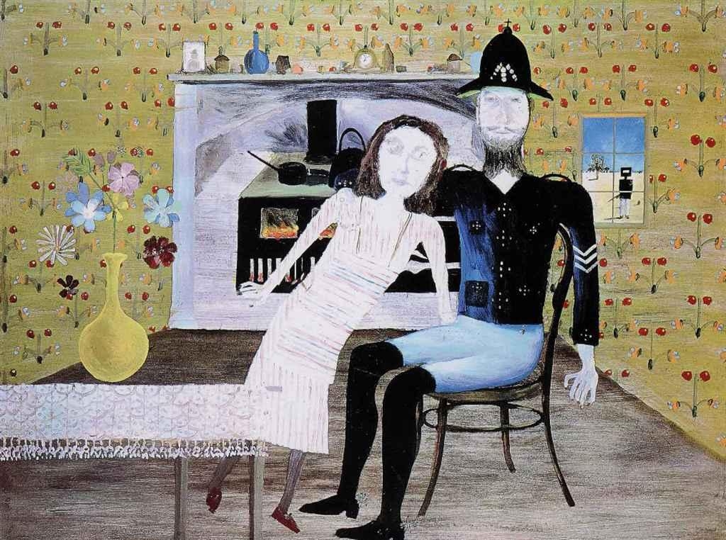 Sidney Nolan | Constable Fitzpatrick and Kate Kelly (1971) | MutualArt