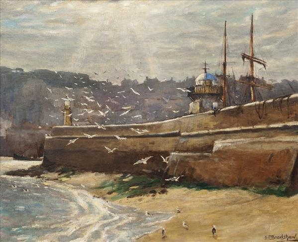 George Fagan Bradshaw | Outer Wall, Smeaton's Pier, St Ives | MutualArt