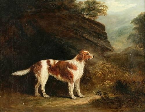 John Ferneley II | English Setter in a landscape (1844) | MutualArt