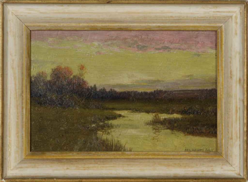 George Howell Gay | Sunset over a marsh | MutualArt