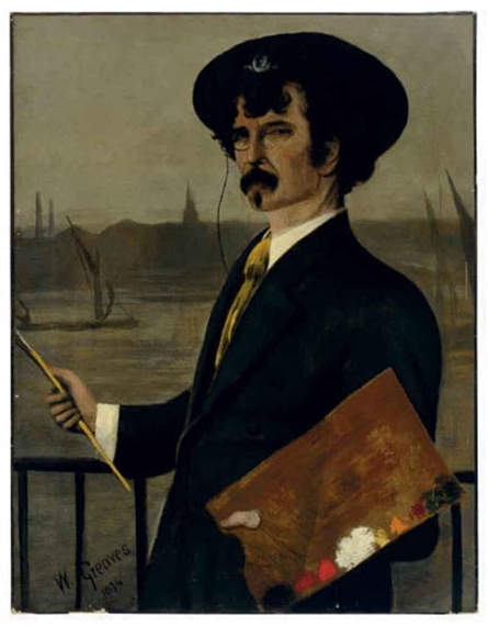 Walter Greaves | Portrait of James McNeill Whistler (1874) | MutualArt