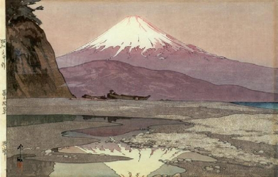 Hiroshi Yoshida | Mount Fuji from Okitsu | MutualArt
