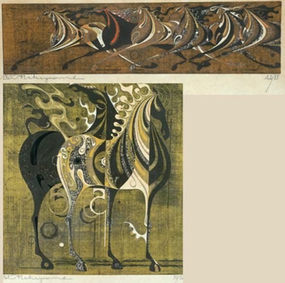 Tadashi Nakayama | 2 works: Neighing Horse; Ema (1970) | MutualArt