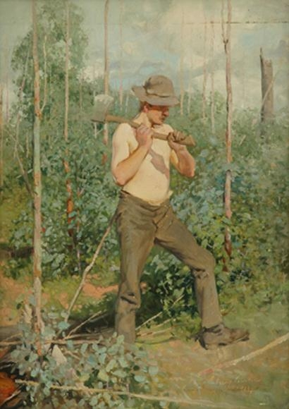 Percy Leason | The Woodcutter (1914) | MutualArt