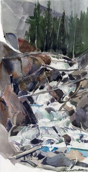 Janet Middleton | MOUNTAIN WATERFALL (1988) | MutualArt