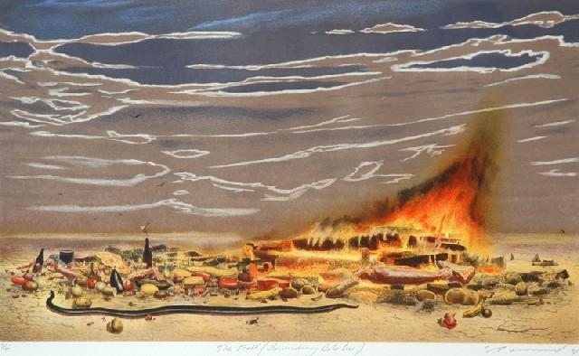 Tim Storrier | The Fall (Incendiary Detritus) (2001) | MutualArt