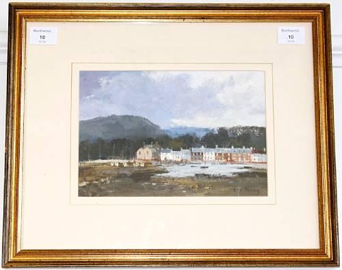 Roy Perry | Estuary with village beyond | MutualArt