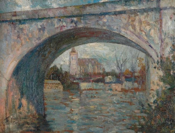 Adolphe Feder | Bridge over the River | MutualArt