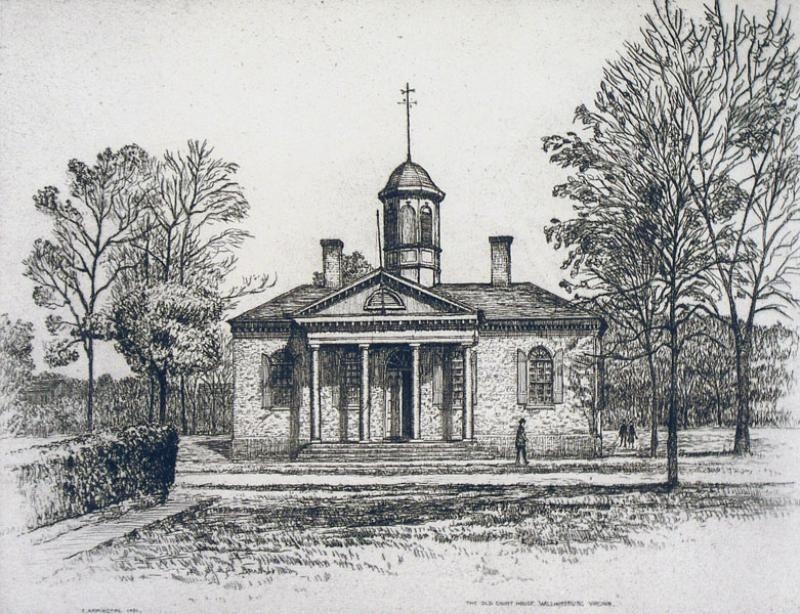 Caroline Helena Armington | 2 works: THE OLD COURT HOUSE, WILLIAMSBURG ...