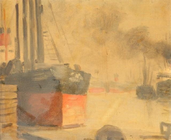 Colin Colahan | Melbourne Port Scene (1932) | MutualArt