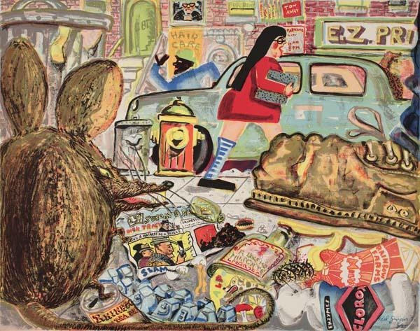 Red Grooms | 2 works: Rat; Pierpont Morgan Library (1971 - 1992 ...