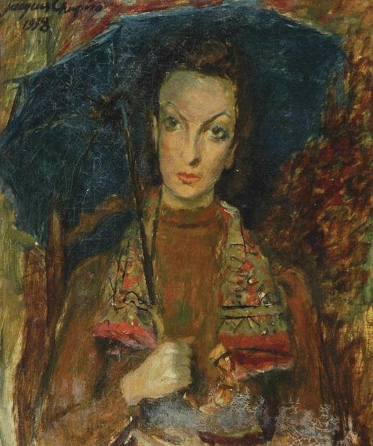 Jacques Chapiro | Woman with an Umbrella (1938) | MutualArt