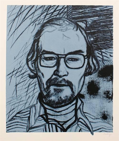 R. B. Kitaj | 10 works: Portrait of Chris Prater (1980) | MutualArt