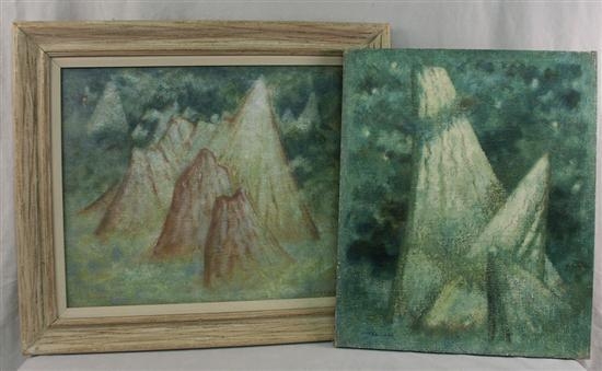 James E. Allen | 2 works: INFINITY; MOUNTAINSCAPE | MutualArt
