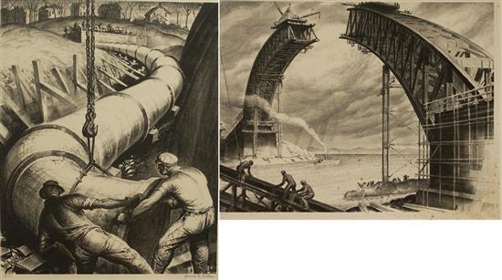 James E. Allen | 2 works: The S Curve; Arch of Steel | MutualArt