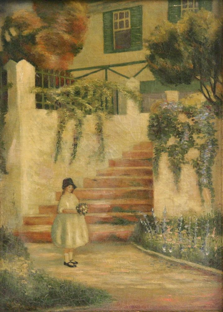 Alice Spaulding Hemenway | Young Girl with Flower Bouquet (Late 1920s ...