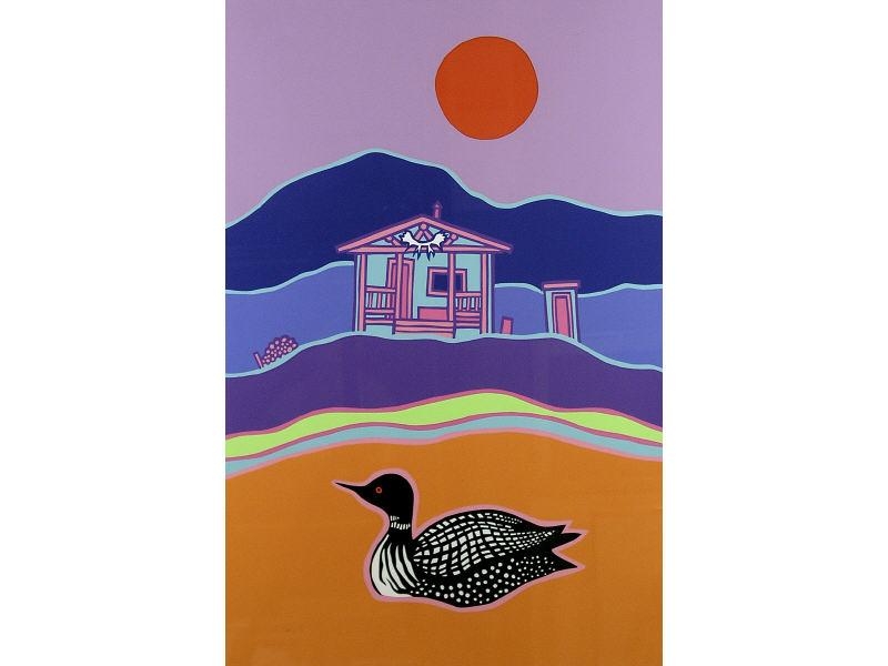 Ted Harrison | CRAG LAKE (1989) | MutualArt