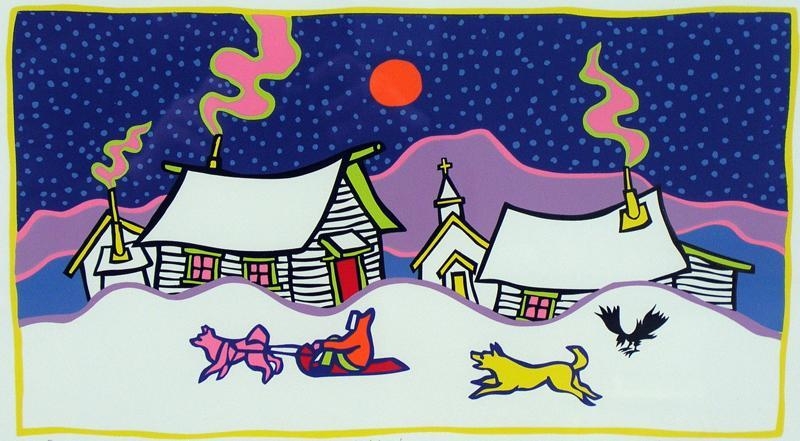 Ted Harrison | SLEDDING (1983) | MutualArt