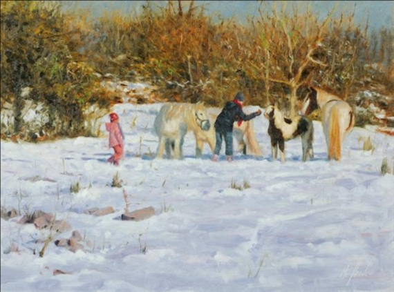 Henry McGrane | Feeding the Ponies | MutualArt