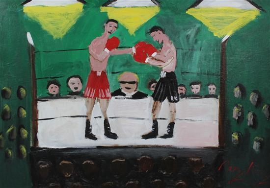 Reginald Kray | A scene of Reg boxing with promoter Alex Steene in the ...