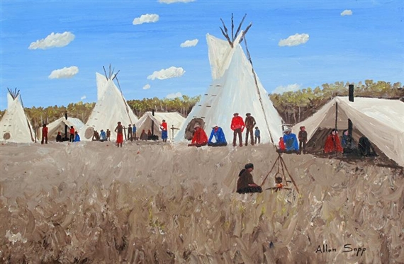 Allen Sapp | INDIAN DAYS LONG AGO | MutualArt