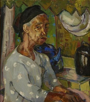 Irma Stern | WOMAN IN THE KITCHEN (1941) | MutualArt