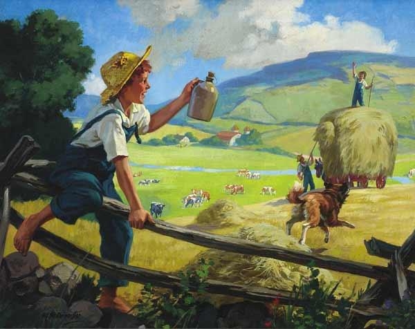 Hy Hintermeister | A Day on the Farm | MutualArt