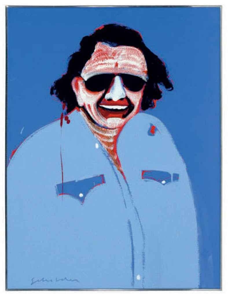 Fritz Scholder | American Portrait with Santa Fe Headdress (1975 ...