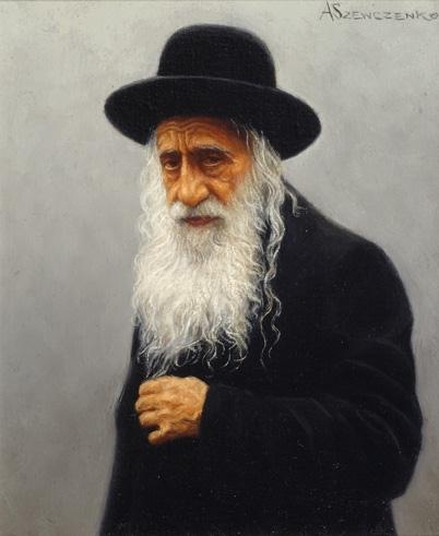 Konstanty Szewczenko | Four panels: Old jewish man with hat; Reading ...
