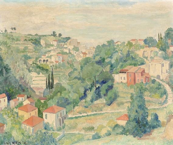 Louis Meys | View of Cagnes-sur-Mer (1941) | MutualArt