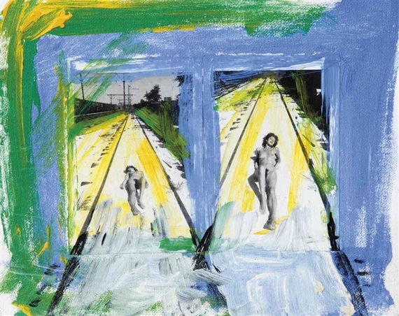 Jan Henderikse | Nudes on a railroad (1986) | MutualArt