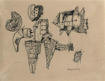 Lucebert | Untitled (Circa 1952) | MutualArt