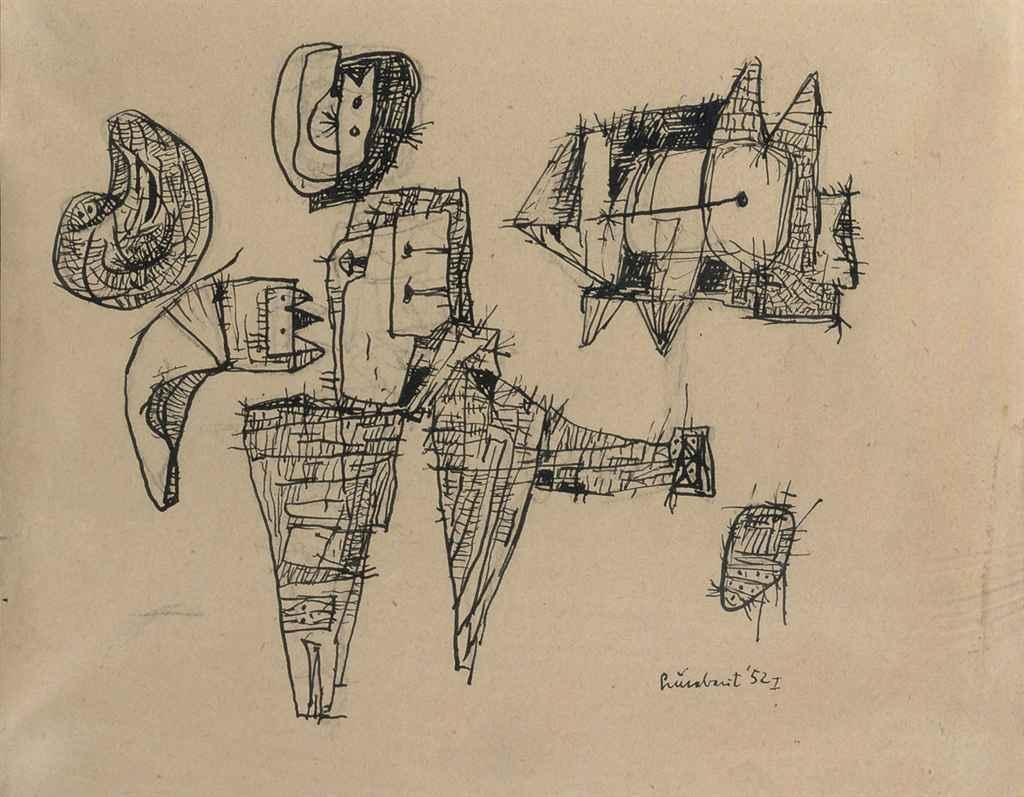 Lucebert | Untitled (Circa 1952) | MutualArt