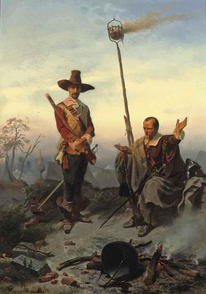 Wilhelm Camphausen | Wallenstein and Max Piccolomini from Friedrich ...