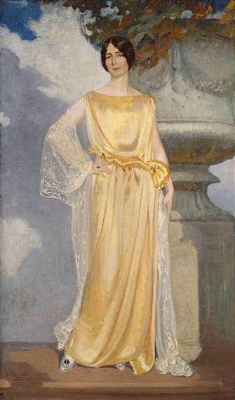 Albert Braïtou-Sala | Portrait of an elegant lady as full-figure ...