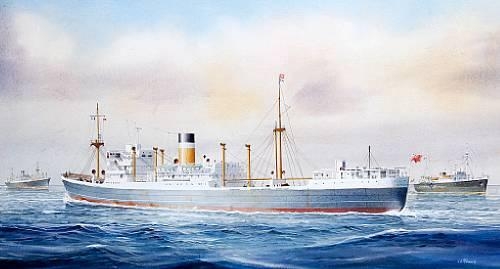 John Shimmin | ''City of Chester', in the Mersey Channel (Circa 1950s ...