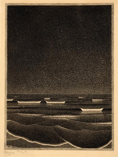Maurits Cornelis Escher | Lightning sea (1933) | MutualArt