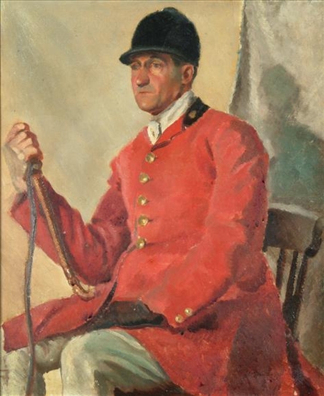 Sir Alfred James Munnings | Portrait of a huntsman | MutualArt