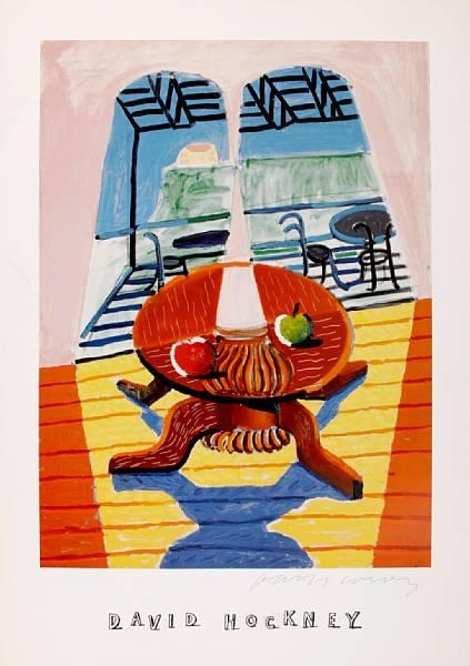 David Hockney | 4 Works: David Hockney (Christopher and Don's Dining ...