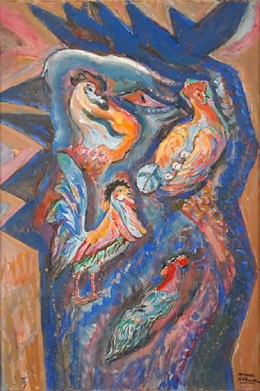 Michael Rothenstein | Cockerel and chickens | MutualArt