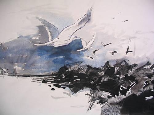 John Edward Croney | Gulls above the waves, and 4 more works | MutualArt