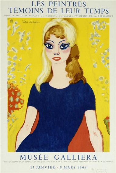 Kees van Dongen | Brigitte Bardot on a poster by Musיe Galliera | MutualArt