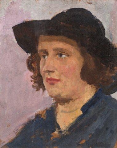 Augustus Edwin John | Portrait of Mrs Johnstone | MutualArt