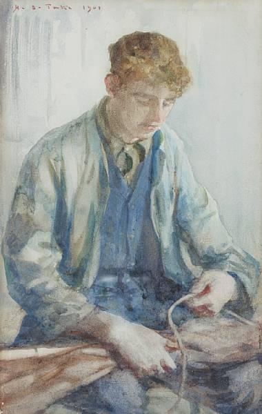 Henry Scott Tuke | The bather | MutualArt