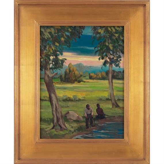 William Edouard Scott | Fishing (Circa 1955) | MutualArt