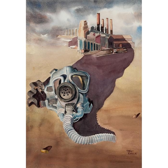 Chet Engle | Surrealist Composition (Circa 1950) | MutualArt