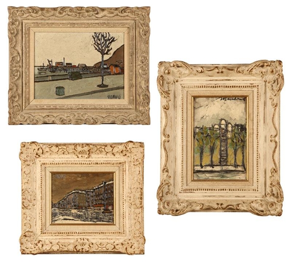 Philippe Marchand | 3 Works: Parisian City Scenes | MutualArt