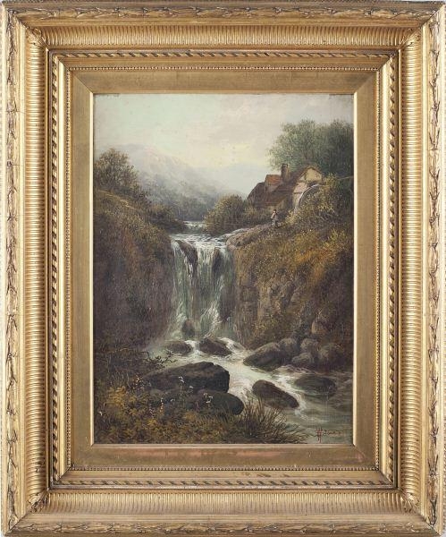 William Stone | A winter landscape with Figures on a path near a ...