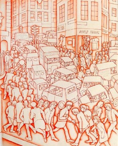 Neasom Norman | Rush Hour in the city (1979) | MutualArt